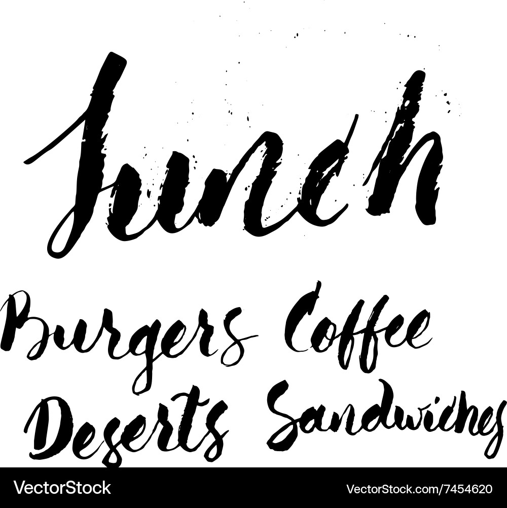 Hand drawn menu position Royalty Free Vector Image