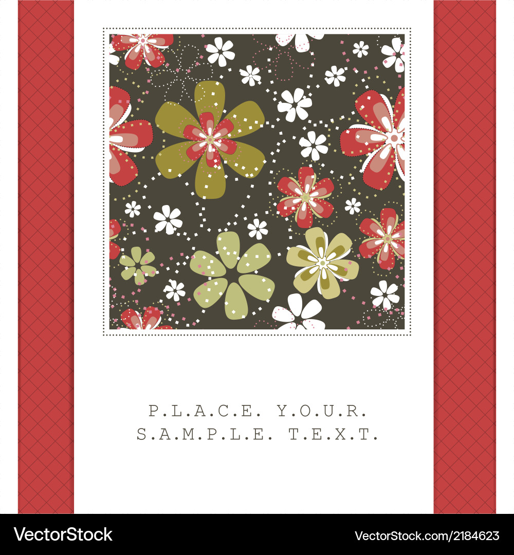 Floral card Royalty Free Vector Image - VectorStock