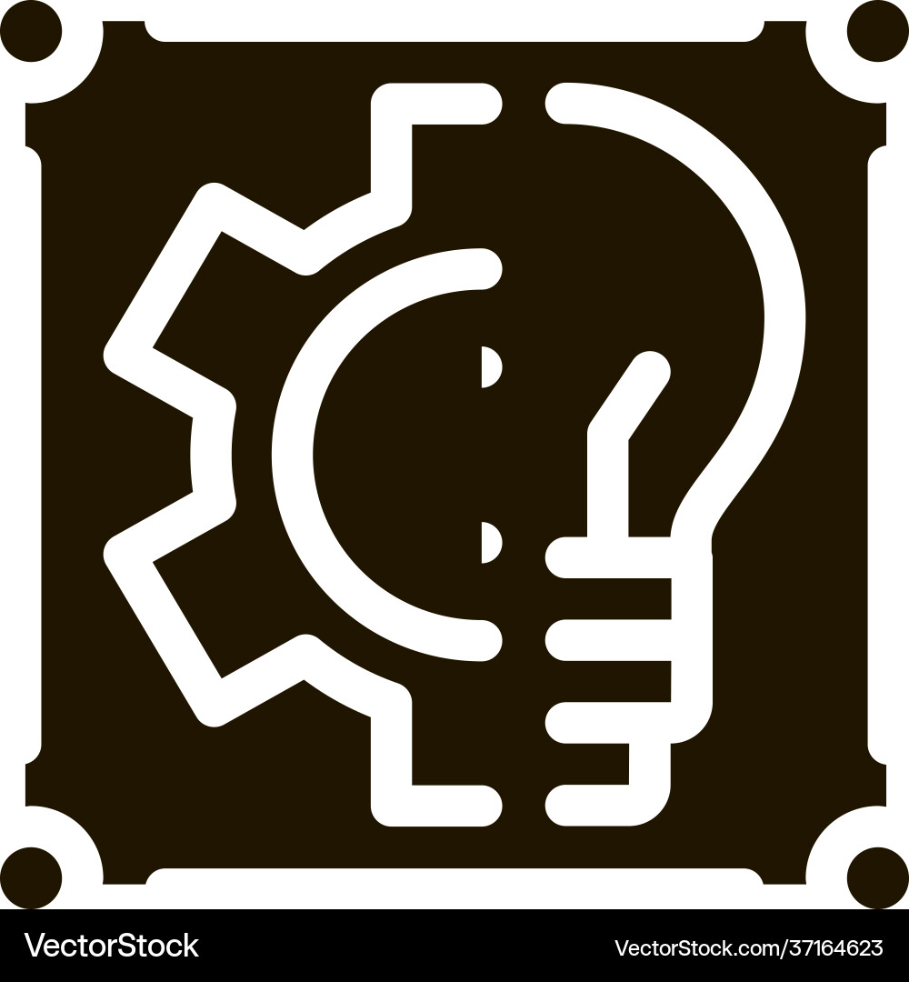 Working idea icon glyph Royalty Free Vector Image