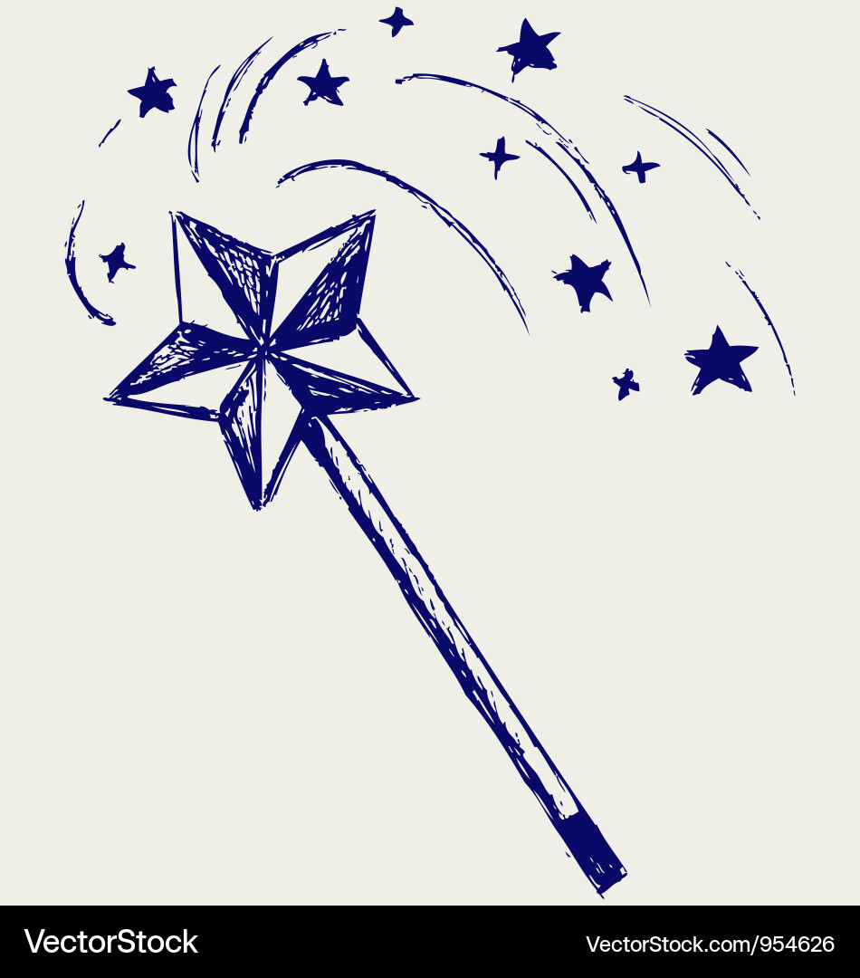 Magic wand Royalty Free Vector Image - VectorStock