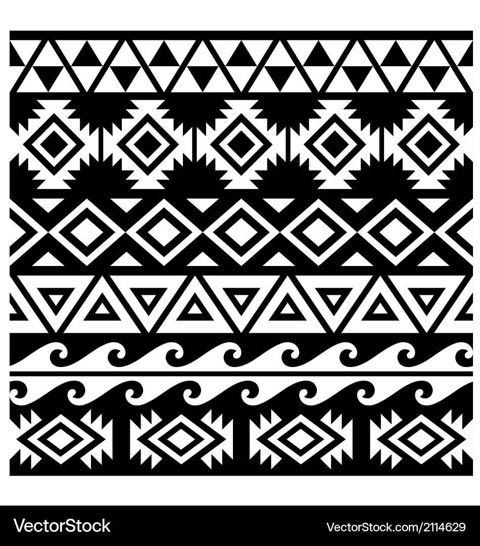 Seamless Tribal Pattern Design Royalty Free Vector Image