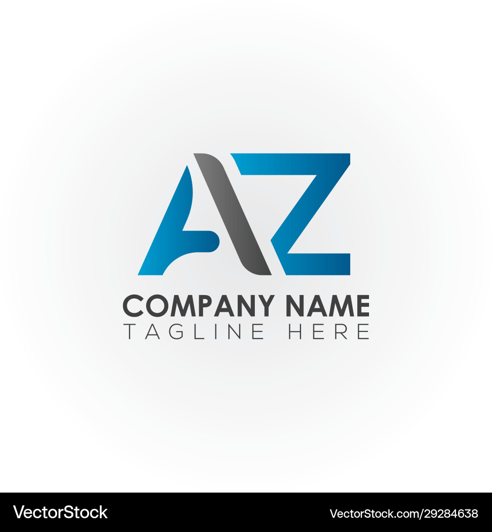 Initial az letter logo with creative modern Vector Image