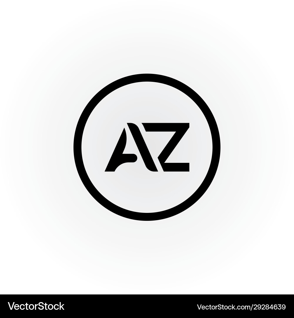 Initial az letter logo with creative modern Vector Image