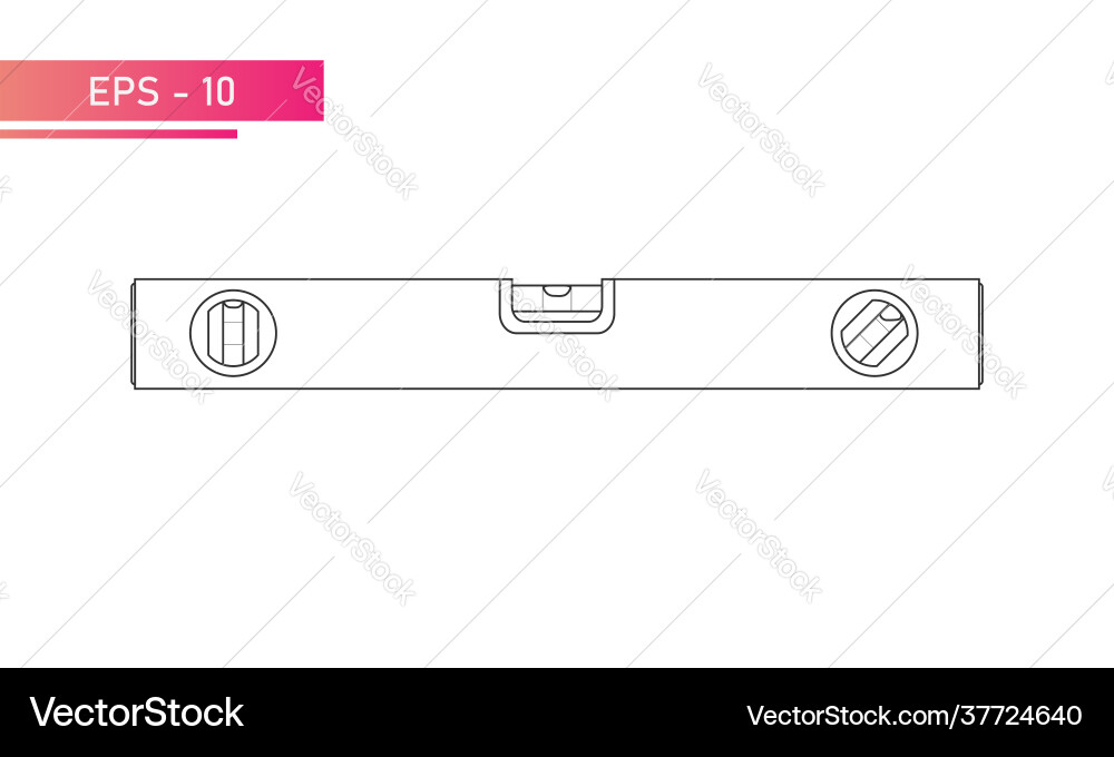Bubble construction level in contour design Vector Image