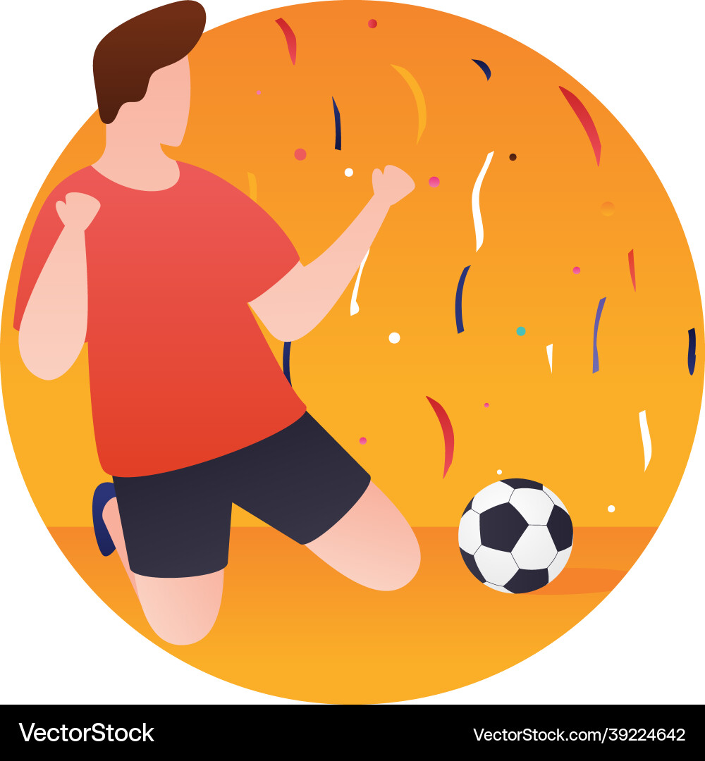 Football celebration Royalty Free Vector Image