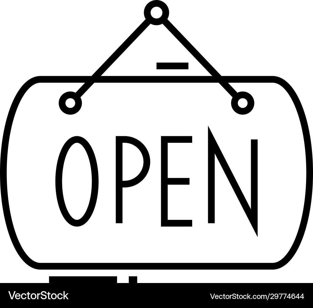 Openboard line icon concept sign outline Vector Image