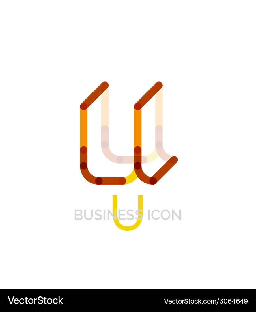 Minimal u font or letter logo design Royalty Free Vector