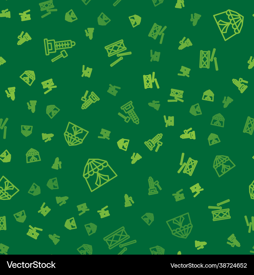 Set line striker attraction with hammer circus Vector Image