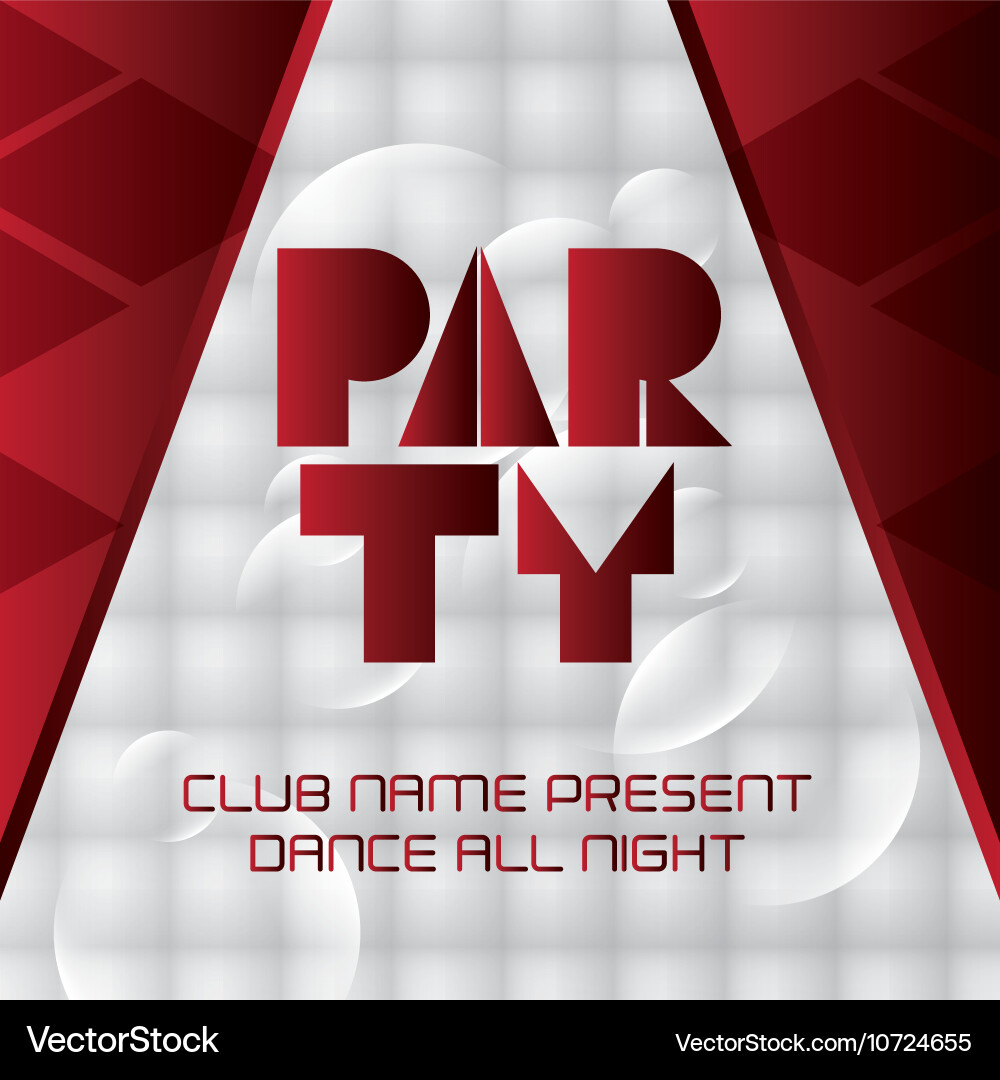 Abstract party poster design Royalty Free Vector Image
