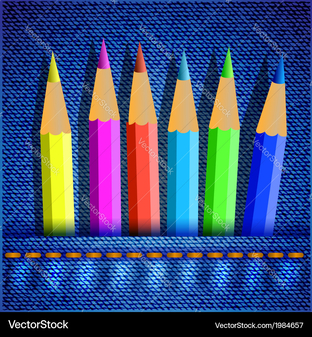 Set of colored pencils Royalty Free Vector Image