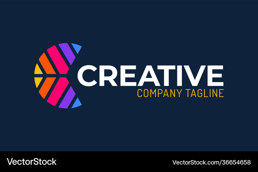Creative color letter c group logo design letter Vector Image