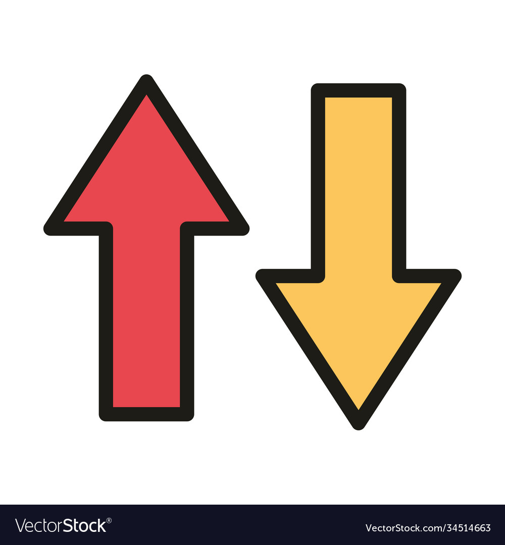 User interface upload and download data linear Vector Image