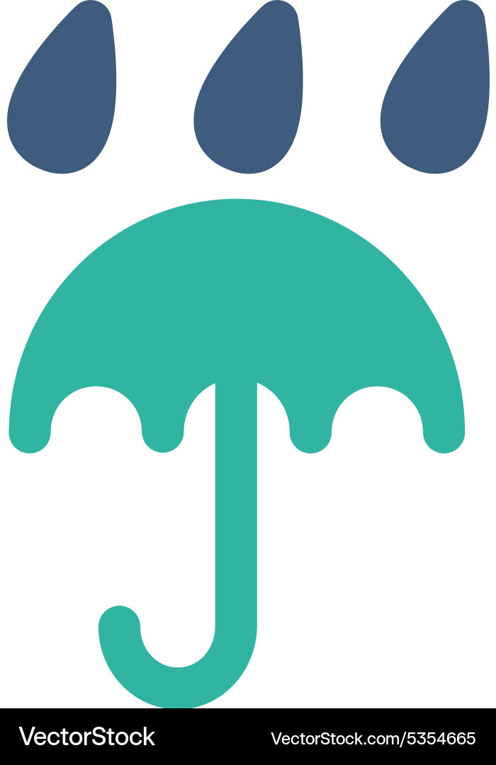 Rain protection icon from business bicolor set Vector Image