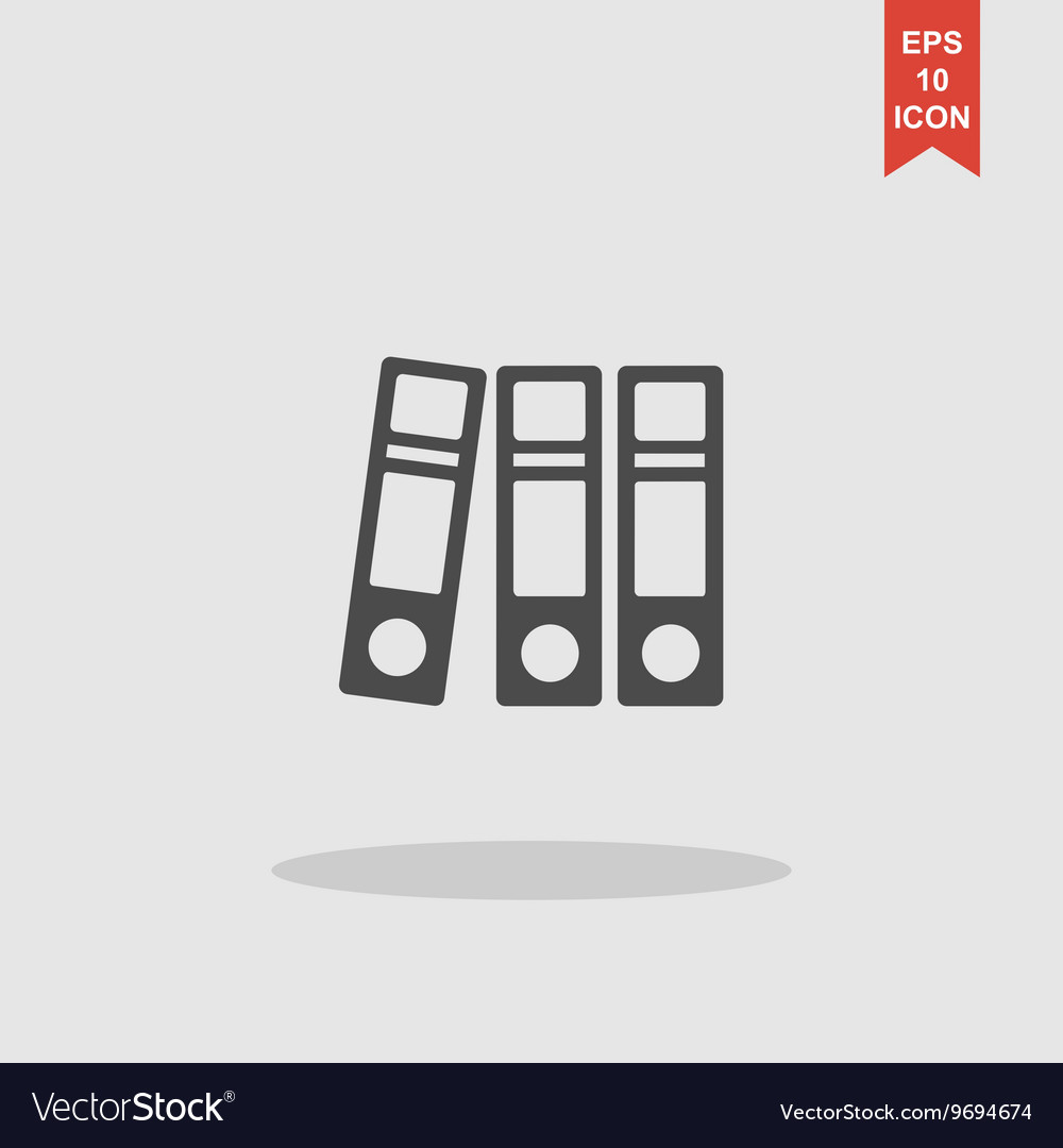 Folder icon flat design style eps 10 Royalty Free Vector