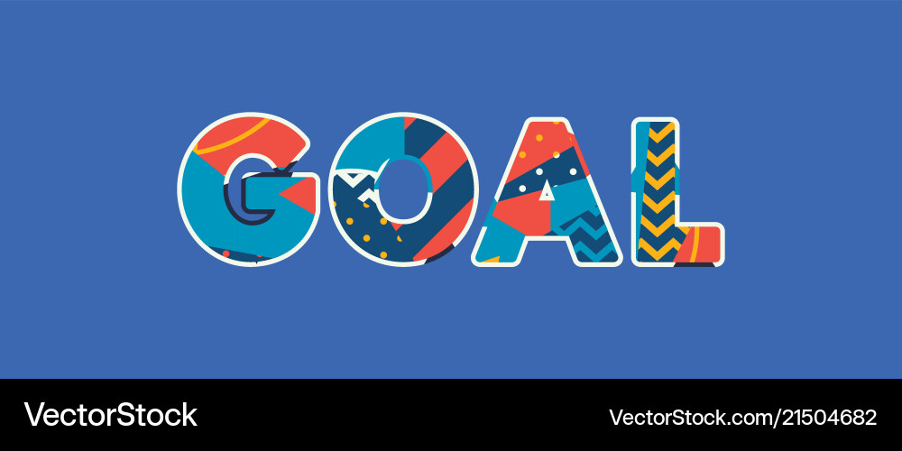 Goal concept word art Royalty Free Vector Image
