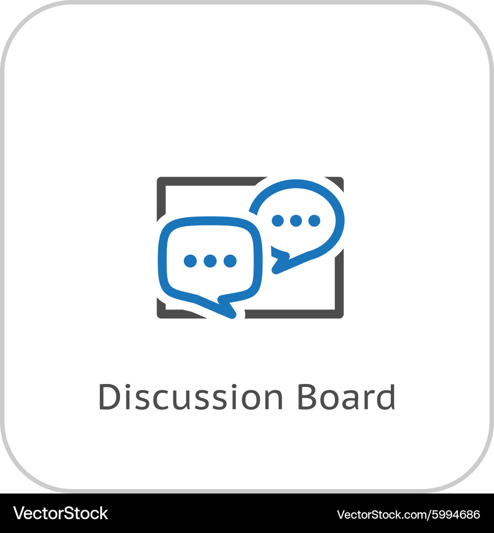 Discussion Board Icon Business Concept Flat Vector Image