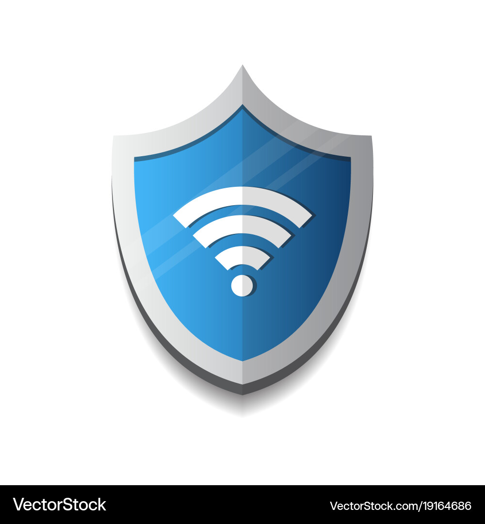 Hotspot shield ogo protected wifi connection icon Vector Image