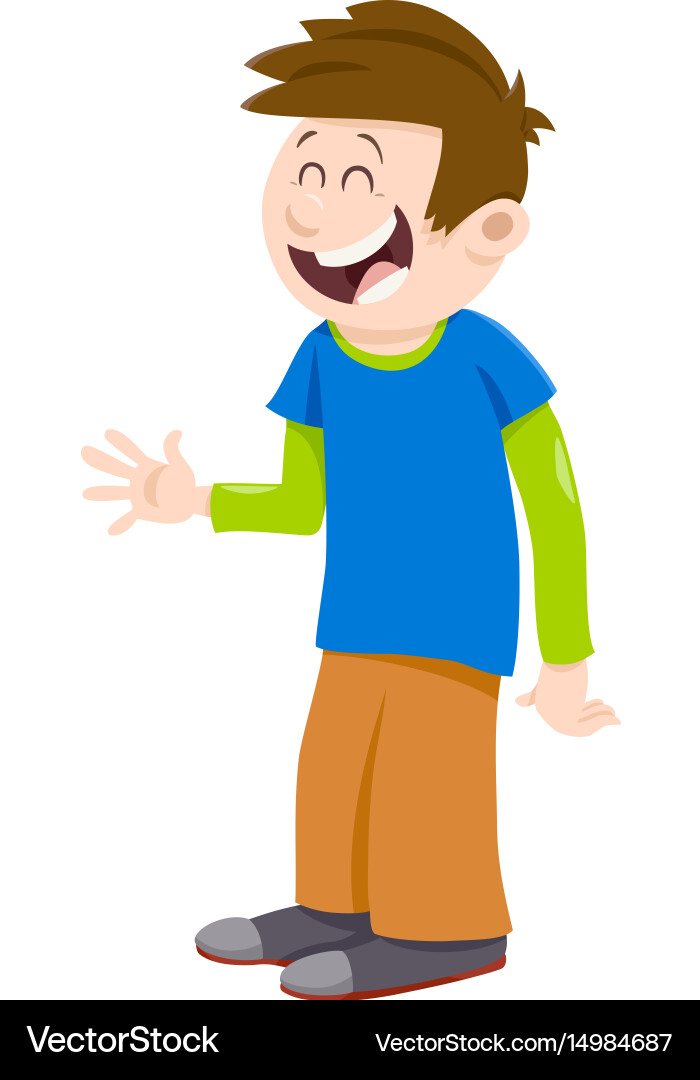 Kid boy cartoon character Royalty Free Vector Image