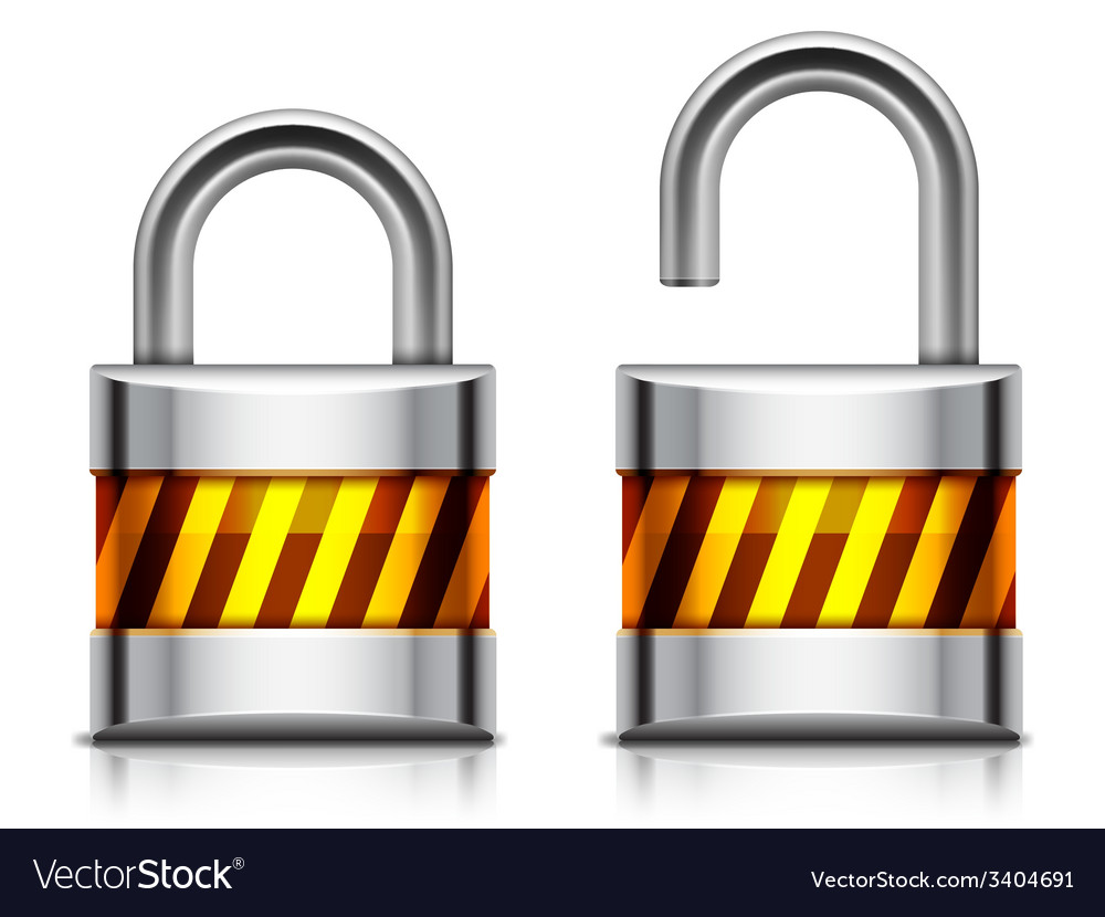 Security padlock Royalty Free Vector Image - VectorStock