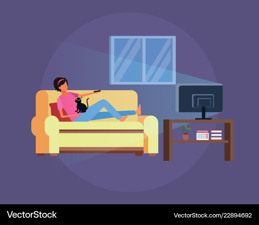 Activities and free time at home Royalty Free Vector Image