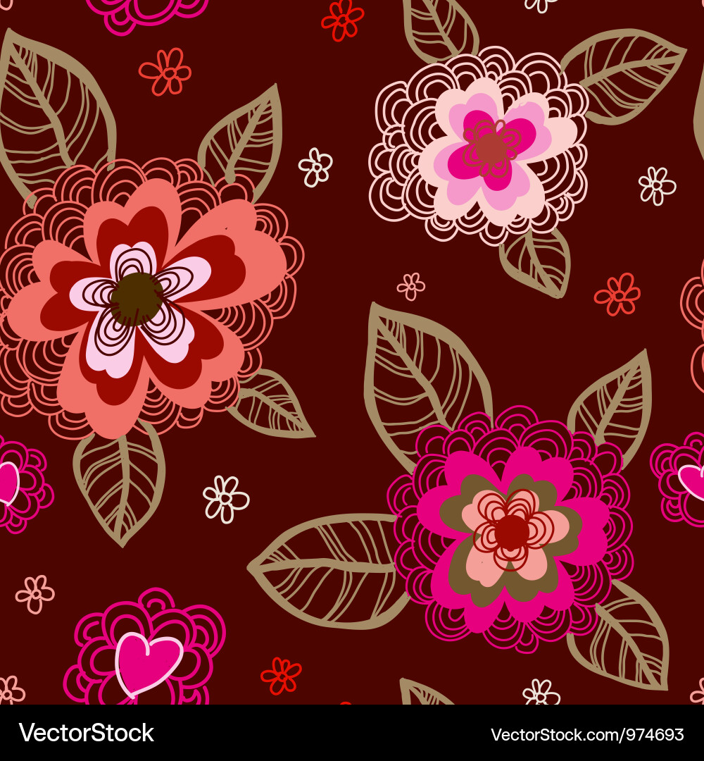 Seamless texture with flowers Royalty Free Vector Image