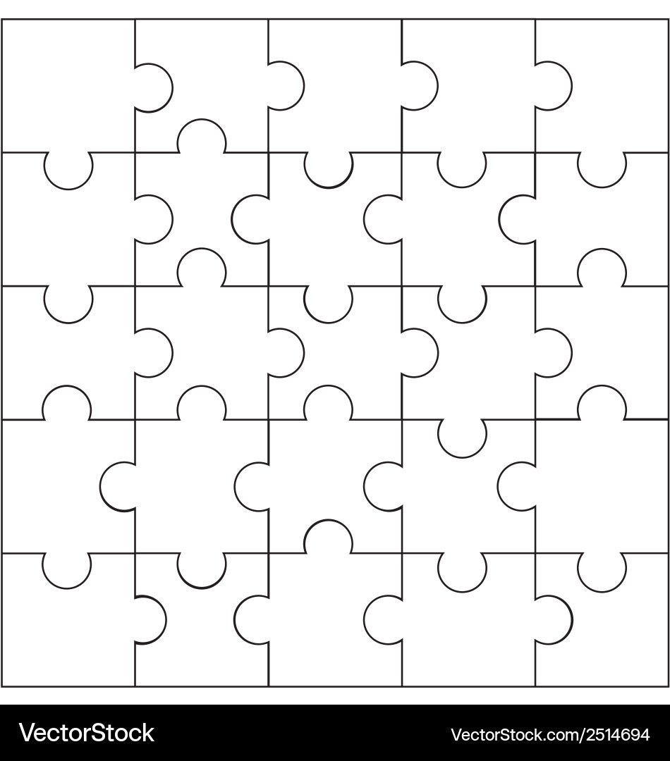 Design of jigsaw pattern Royalty Free Vector Image - VectorStock