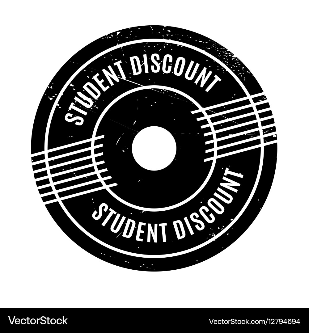Student discount rubber stamp Royalty Free Vector Image