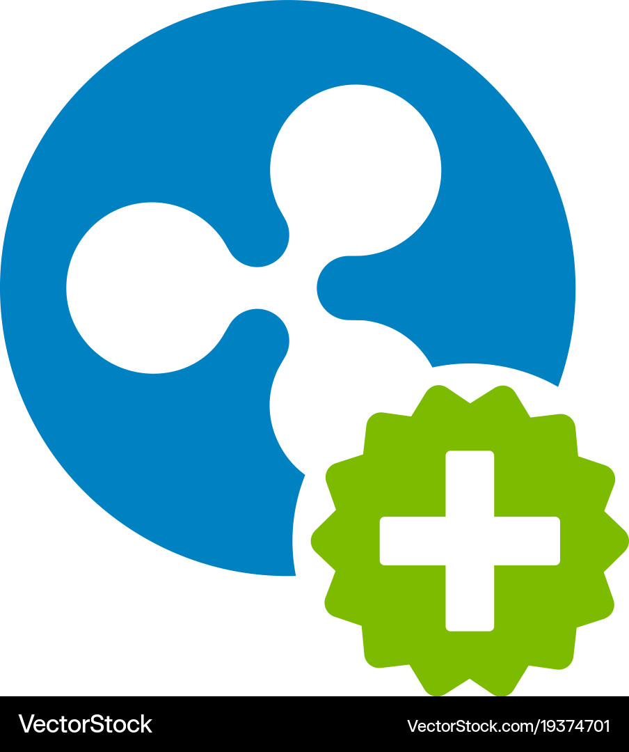 Create ripple coin flat icon Royalty Free Vector Image