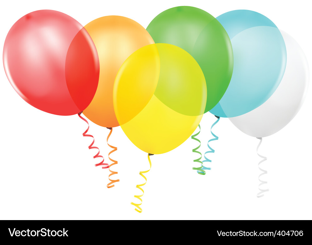 Party balloons Royalty Free Vector Image - VectorStock