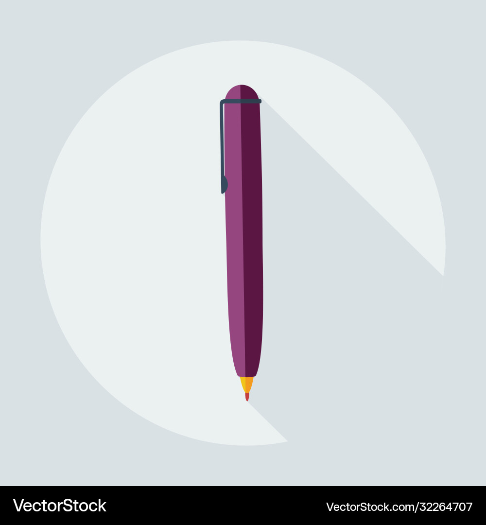 Flat modern design with shadow icons pen Vector Image