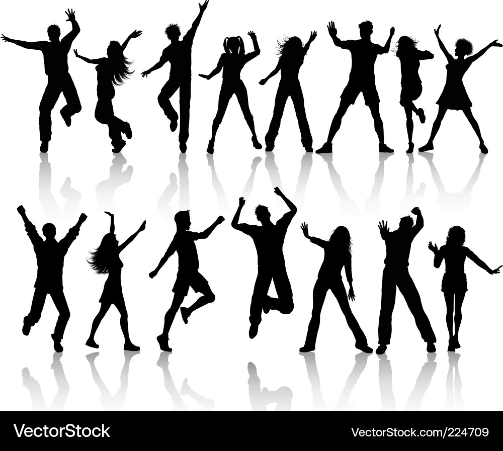 People dancing Royalty Free Vector Image - VectorStock