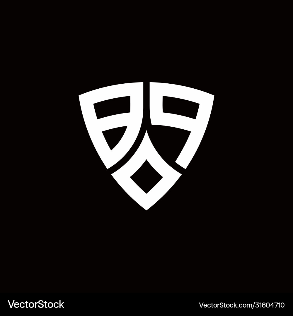 Bp monogram logo with modern shield style design Vector Image