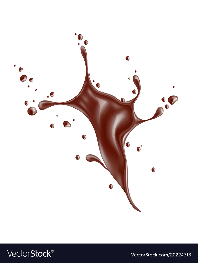 Realistic chocolate splash liquid whirl Royalty Free Vector Realistic chocolate splash liquid whirl Royalty Free Vector
