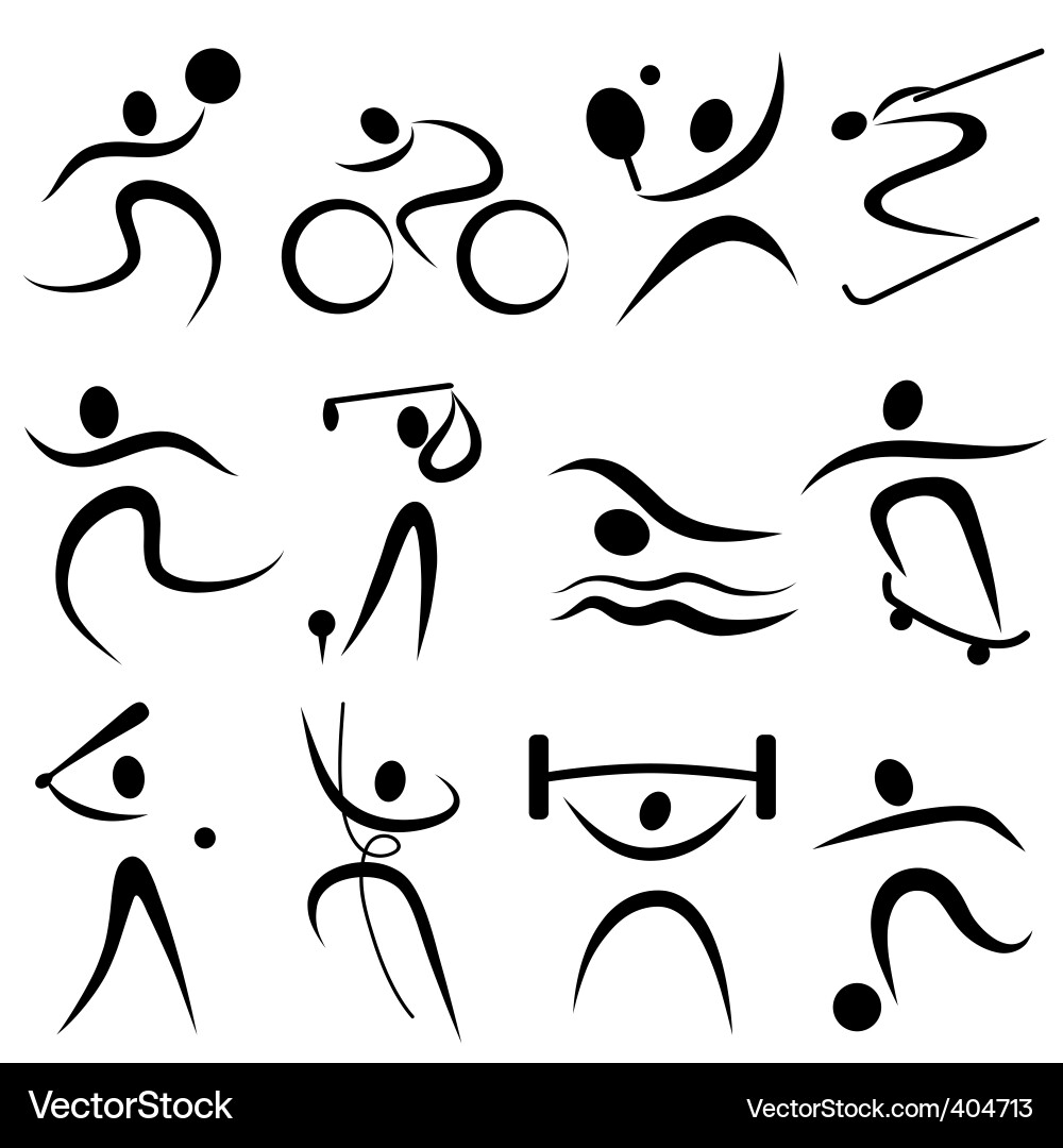 Sport symbols Royalty Free Vector Image - VectorStock