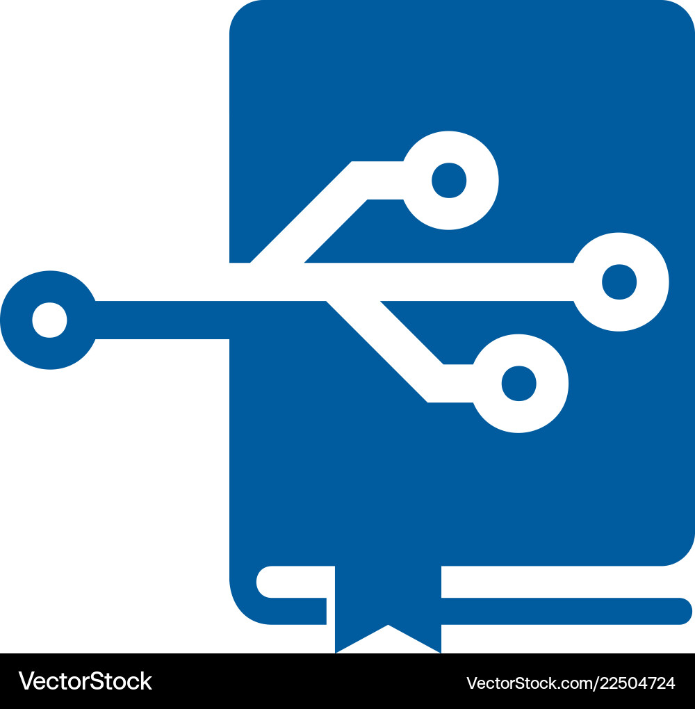 Tech book logo icon design Royalty Free Vector Image