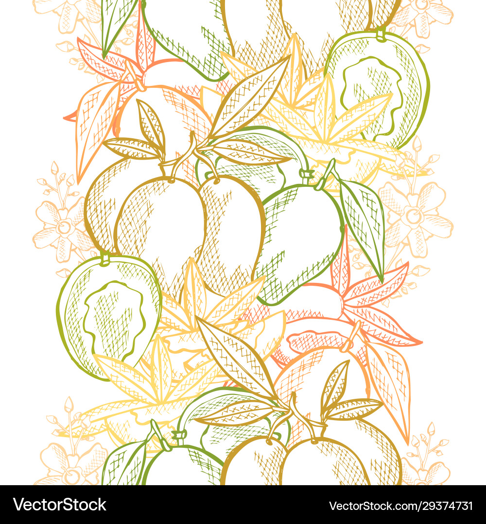 Fruit seamless pattern Royalty Free Vector Image