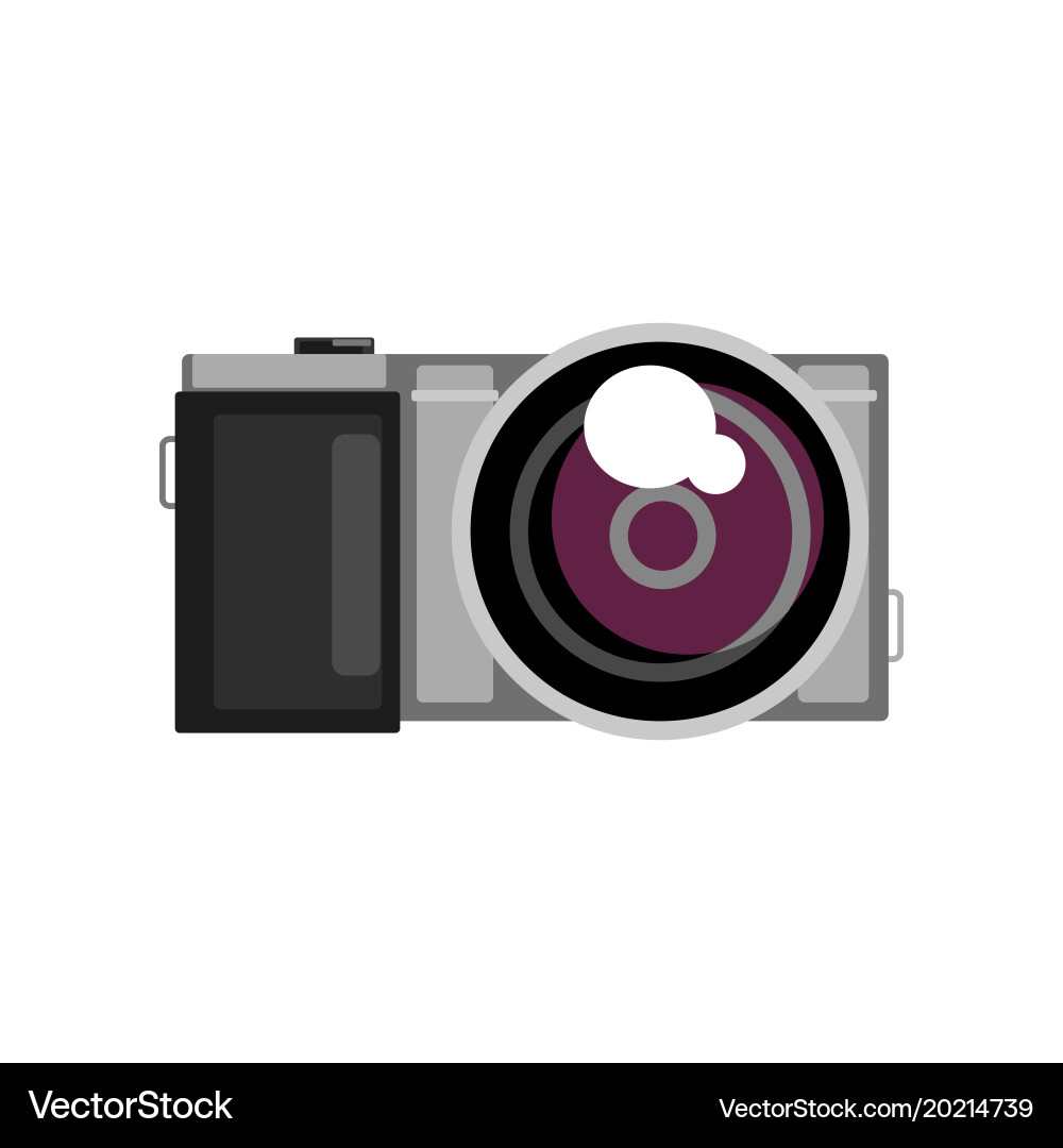 Photo camera on a white Royalty Free Vector Image