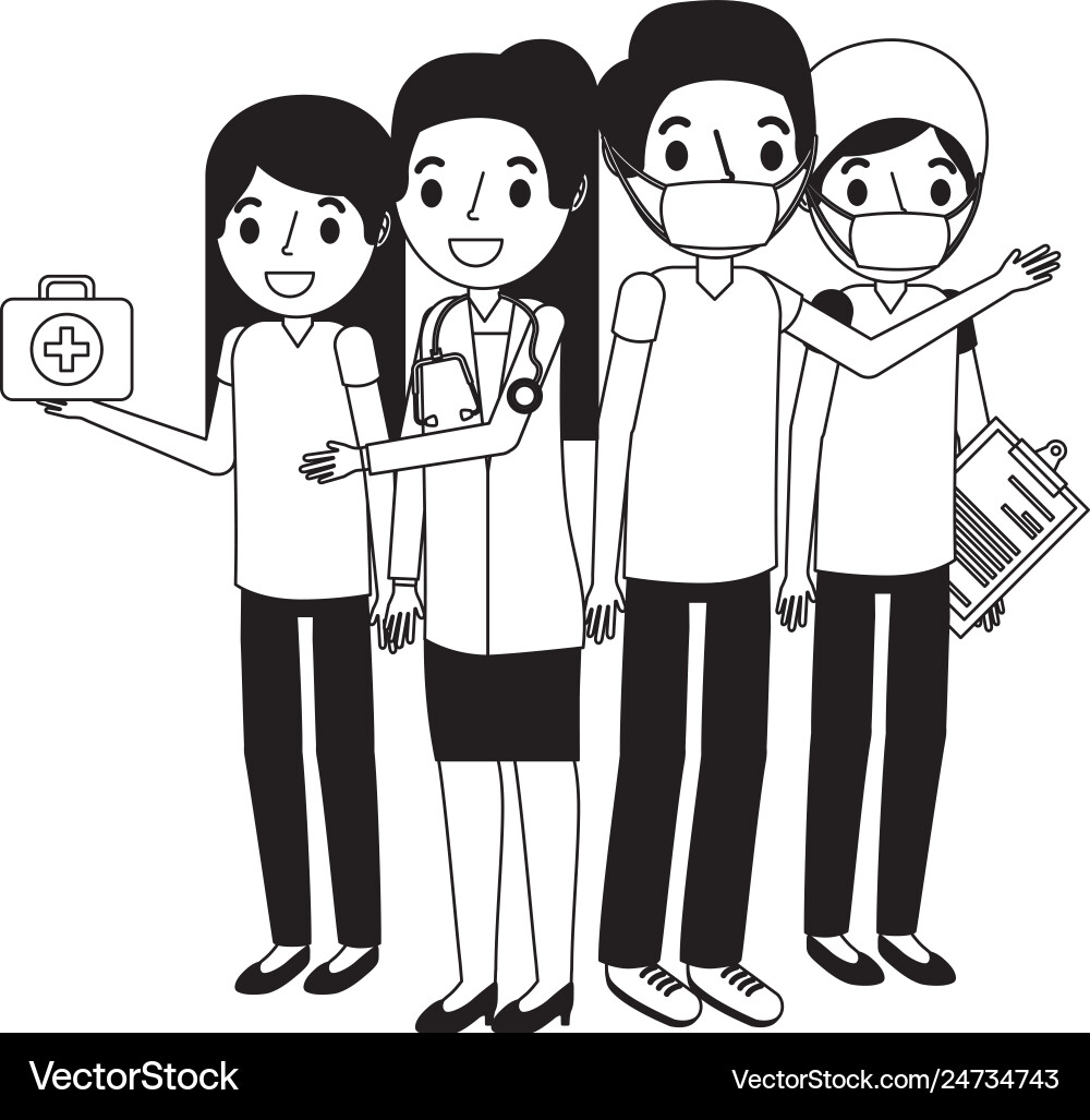 Medical group people professional Royalty Free Vector Image