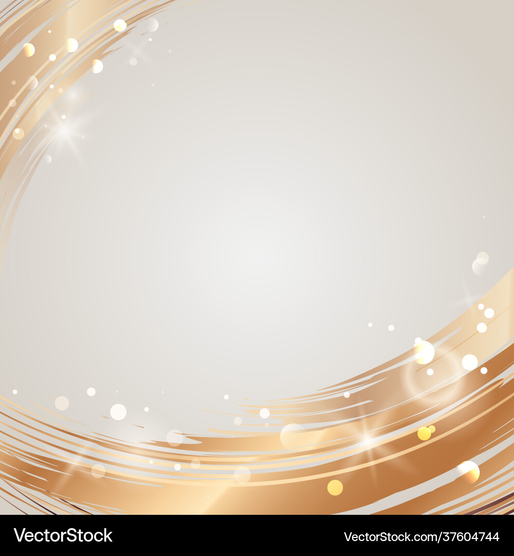 Golden wave abstract background Royalty Free Vector Image