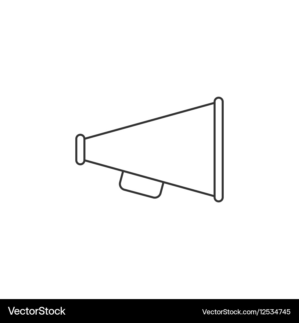 Megaphone line icon Royalty Free Vector Image - VectorStock