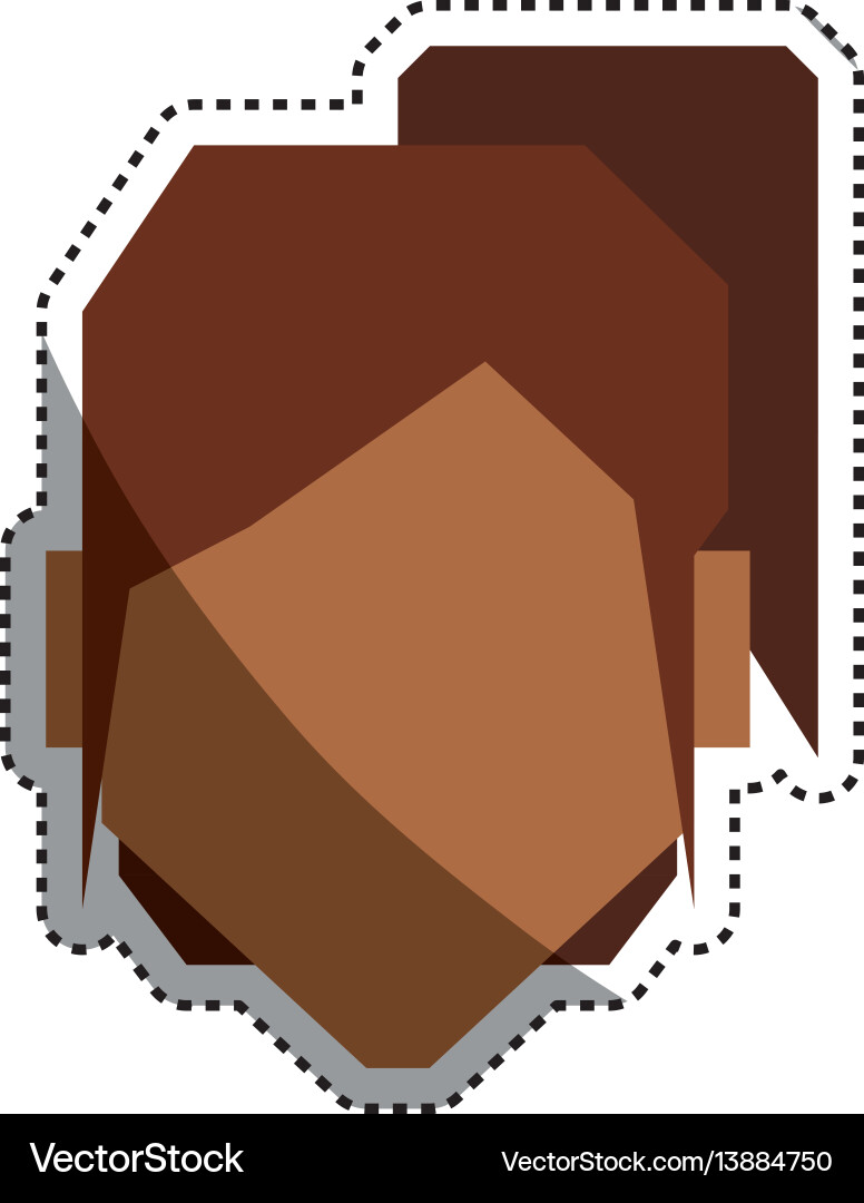 Woman faceless profile Royalty Free Vector Image