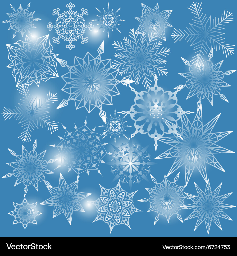 Background with snow flakes Royalty Free Vector Image