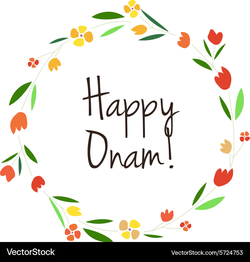 Card deducted to onam Royalty Free Vector Image