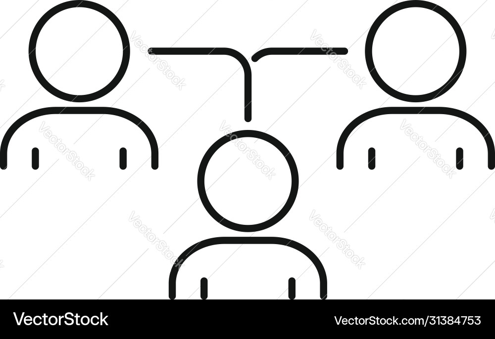 Connect collaboration icon outline style Vector Image