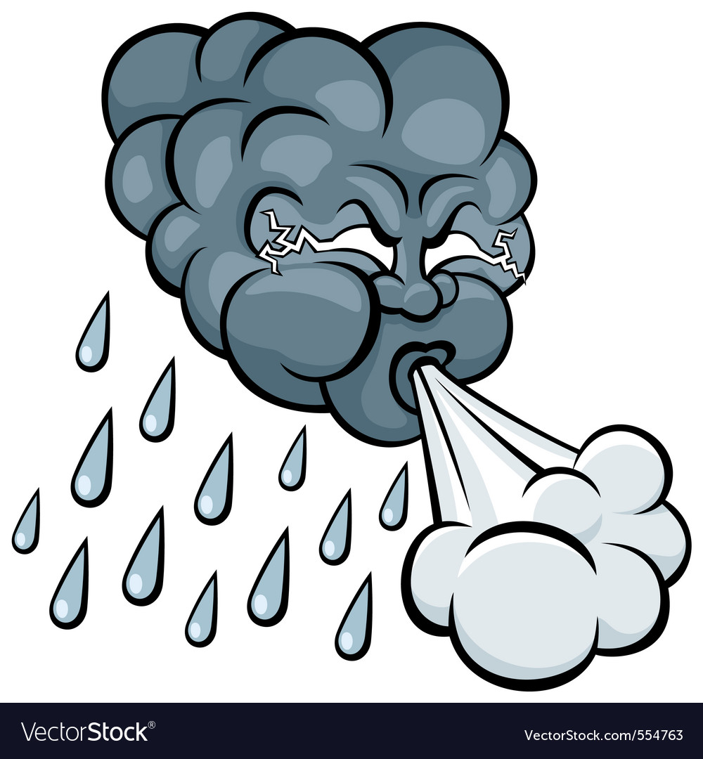 Storm cloud Royalty Free Vector Image - VectorStock