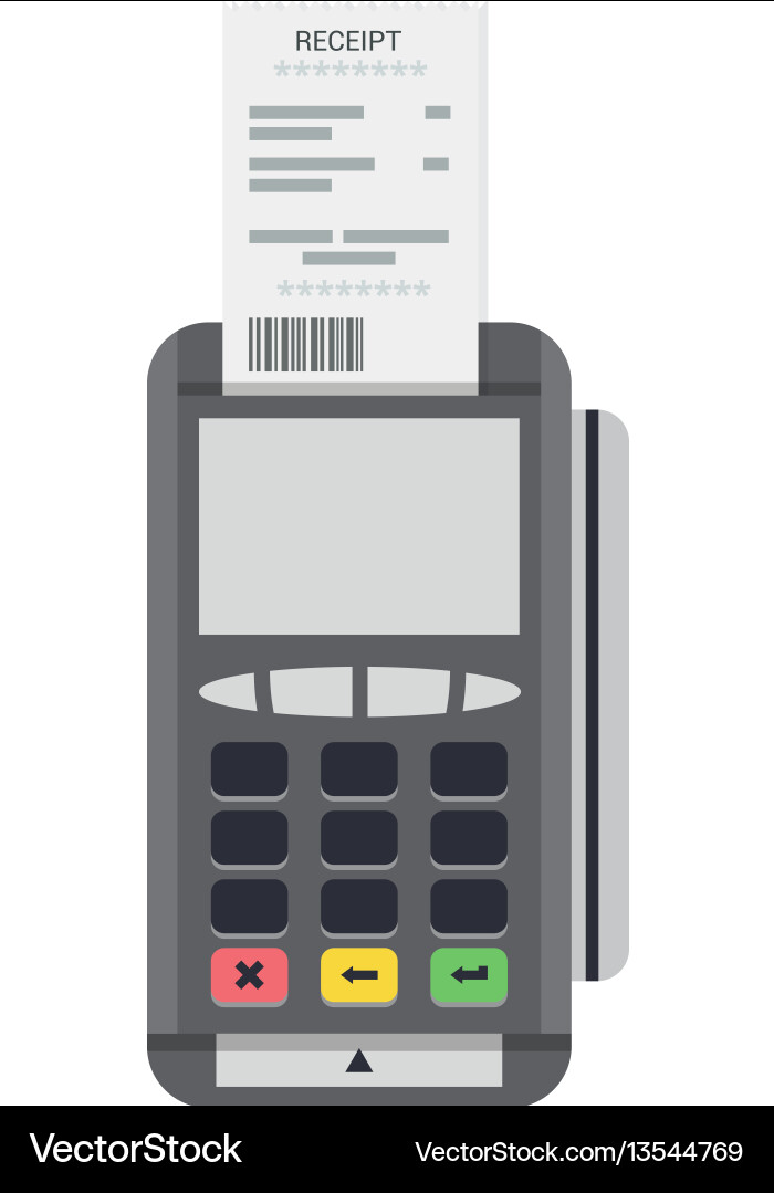 Pos terminal icon credit card processing Vector Image