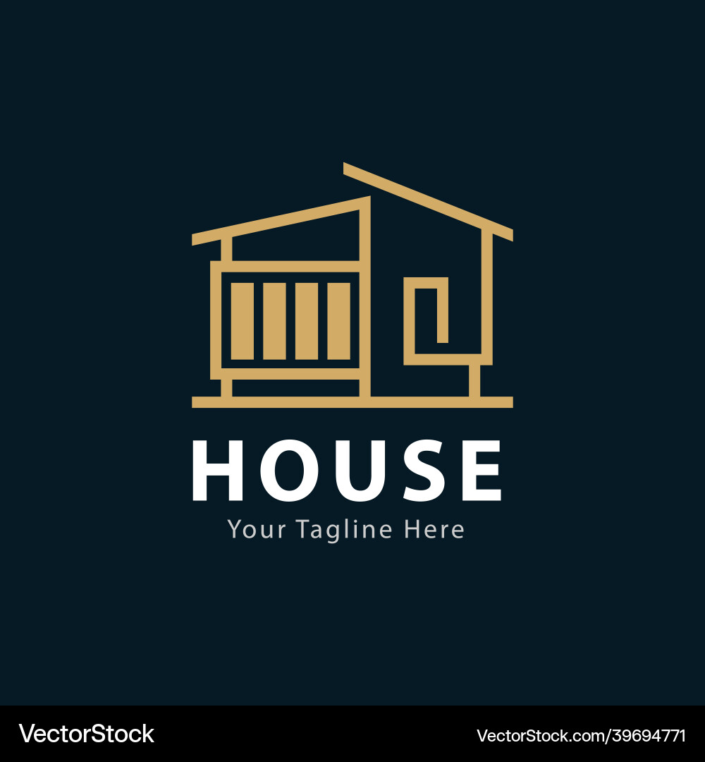 House logo design template Royalty Free Vector Image