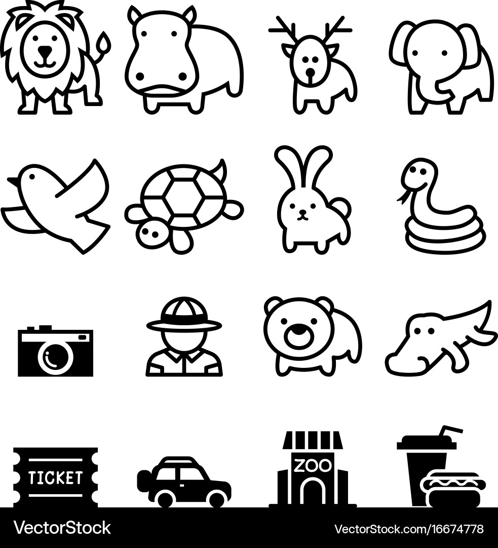 Zoo icon Royalty Free Vector Image - VectorStock