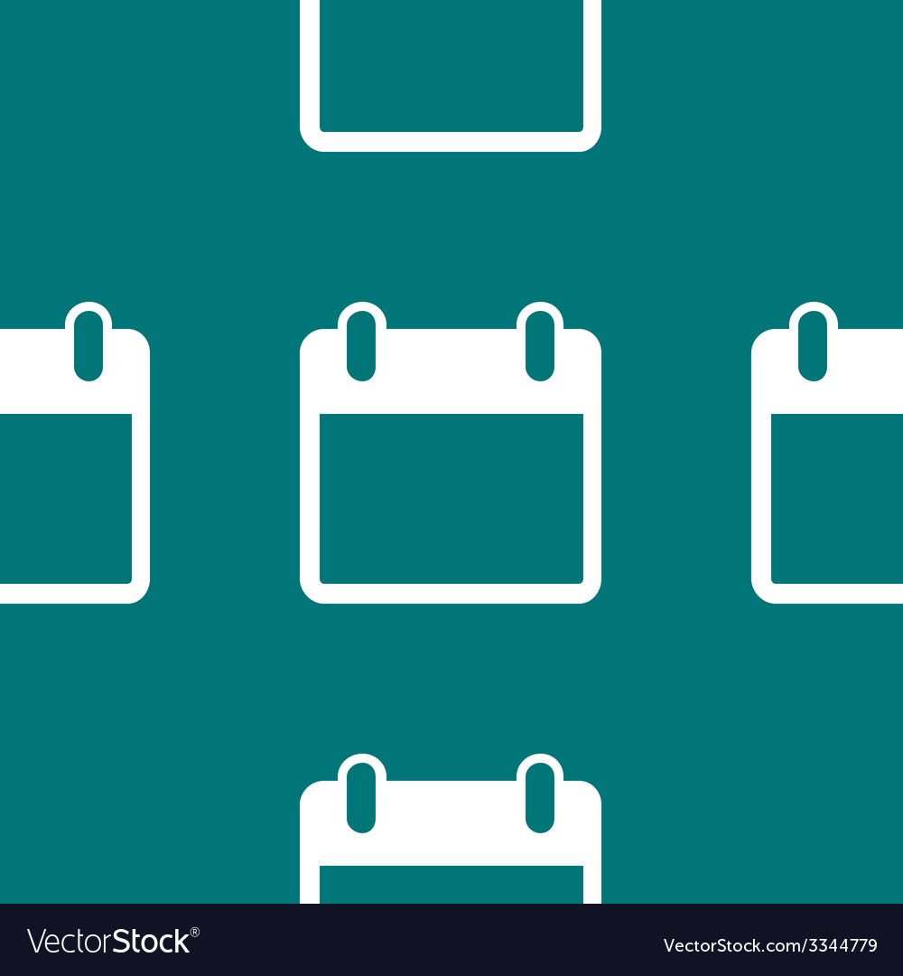 Calendar web icon flat design seamless pattern Vector Image