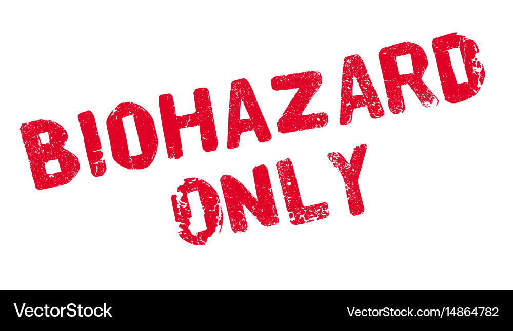 Biohazard only rubber stamp Royalty Free Vector Image